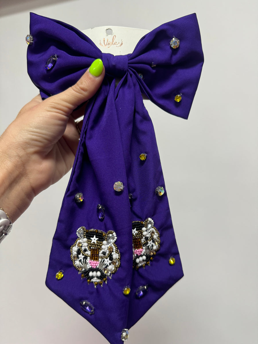 Game Day Tiger Bow – Savage Roots Boutique