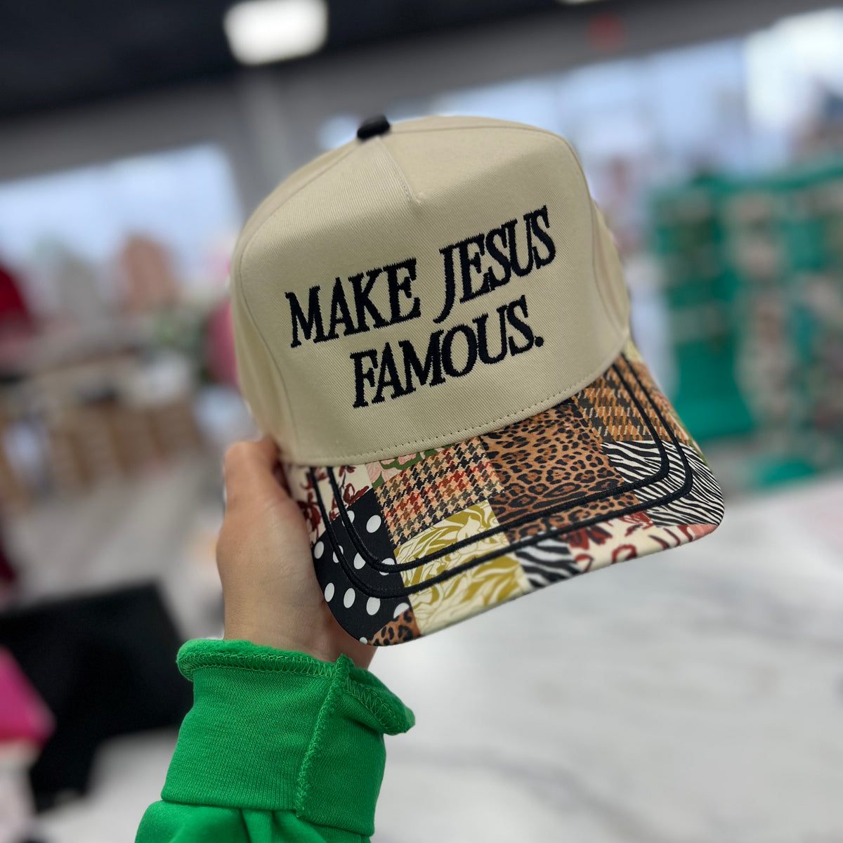 Make Jesus Famous Patchwork Hat – Savage Roots Boutique
