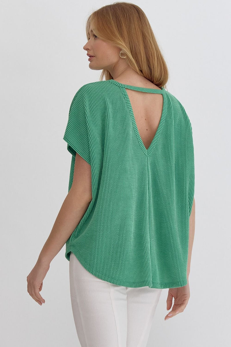 Out and About Keyhole Back Ribbed Top – Savage Roots Boutique